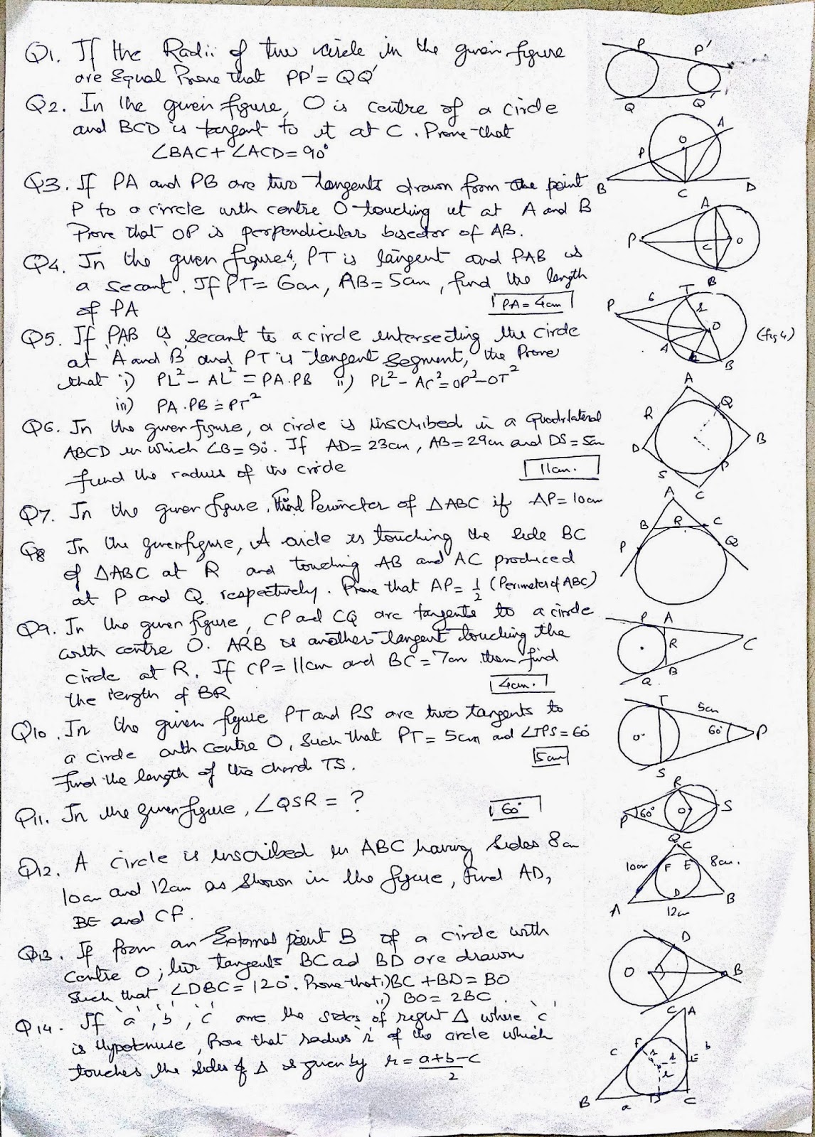 Mathematics Blog: Class X Assignments/Question papers