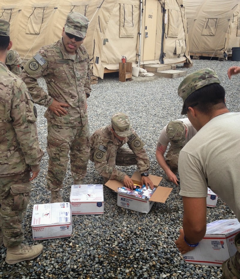 Care Packages for Soldiers: Soldiers receiving our care packages in ...