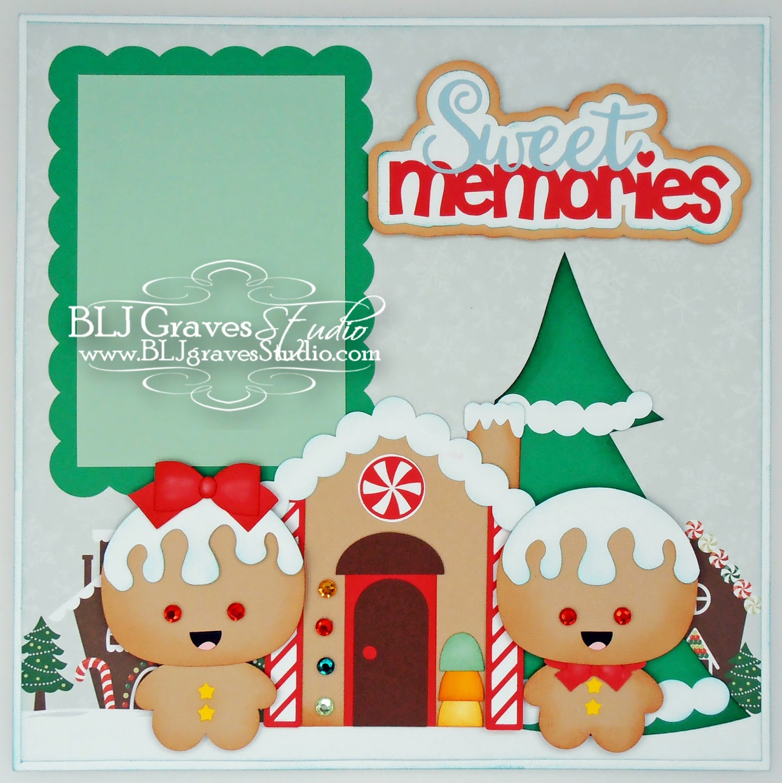 BLJ Graves Studio: Sweet Memories Gingerbread Scrapbook Layout