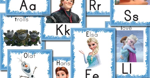 Free FROZEN Alphabet Cards | Totschooling - Toddler, Preschool ...