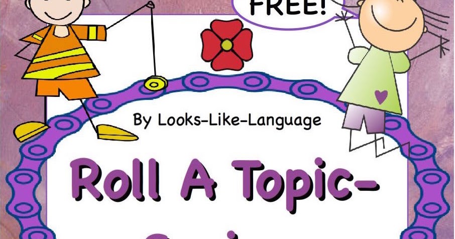Classroom Freebies Too: Roll A Topic Spring Freebie by Looks-Like-Language