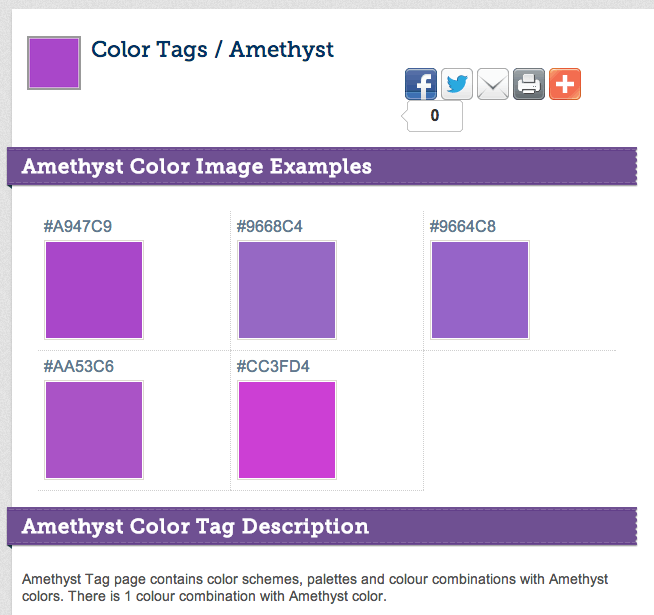 Life In Color: Color Combinations: A site for Color Nerds.