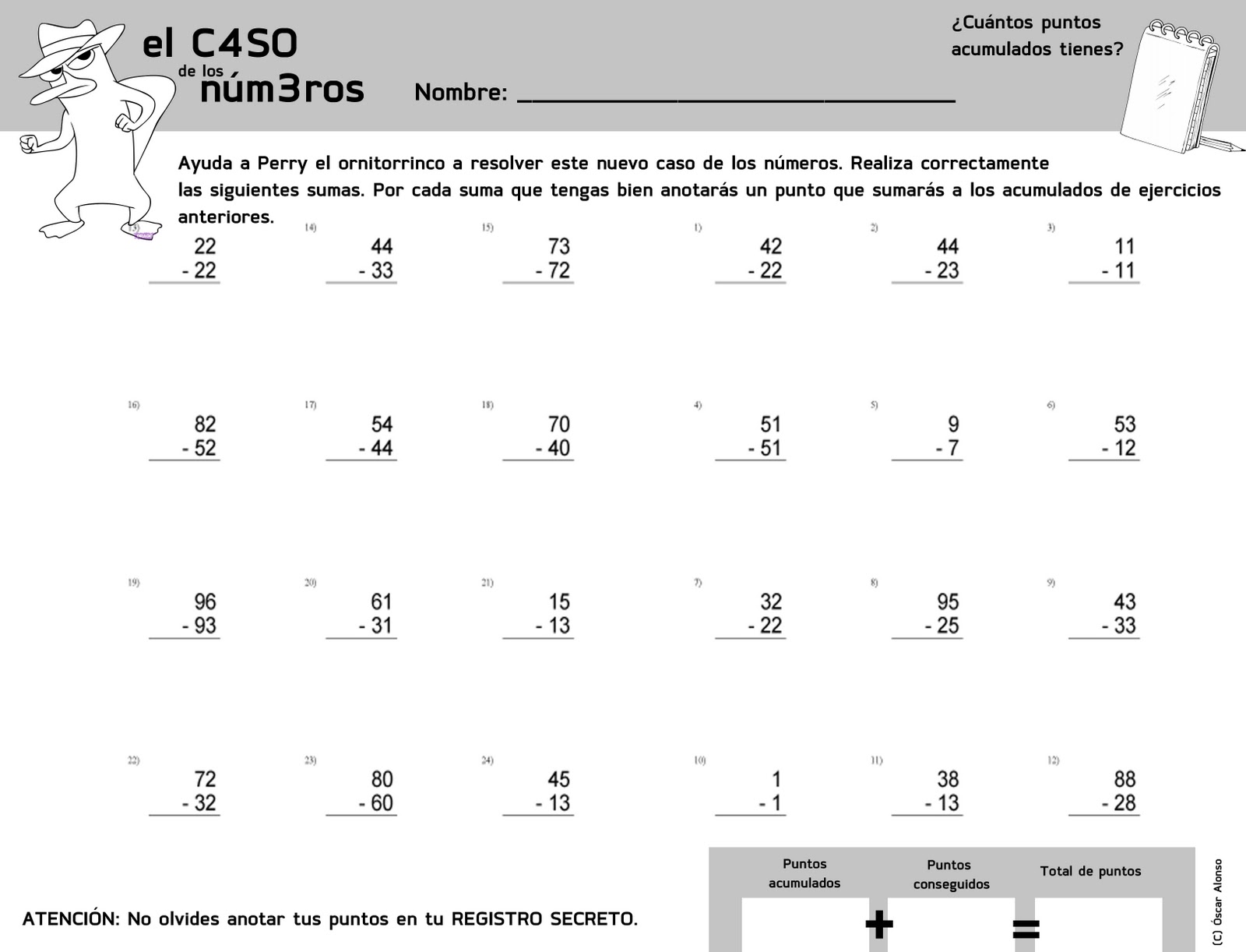 EL CASO DE LOS NÚMEROS | Sumas y restas sin llevada (hasta 100) ~ La ...
