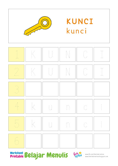 Download Gratis : Worksheet - Belajar Menulis
