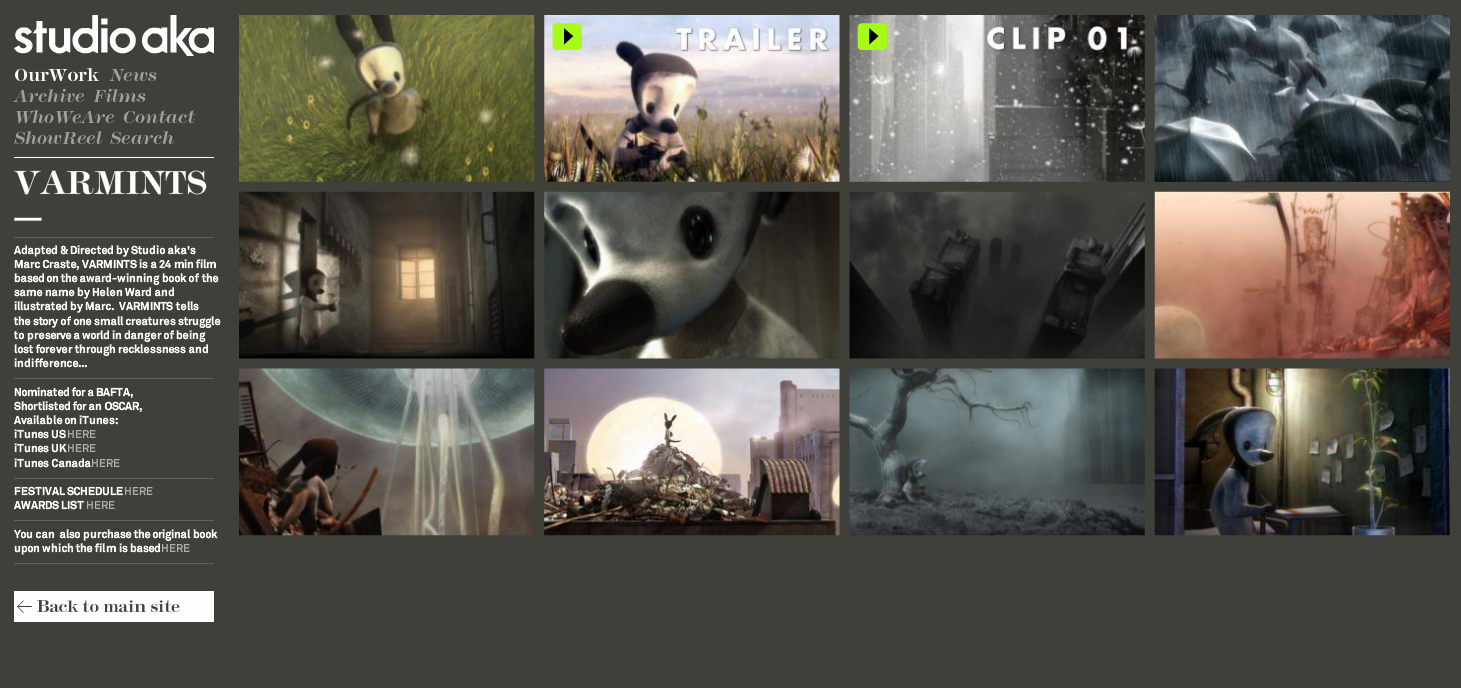 Trudi Saddler: Studio AKA Varmints - Marc Craste