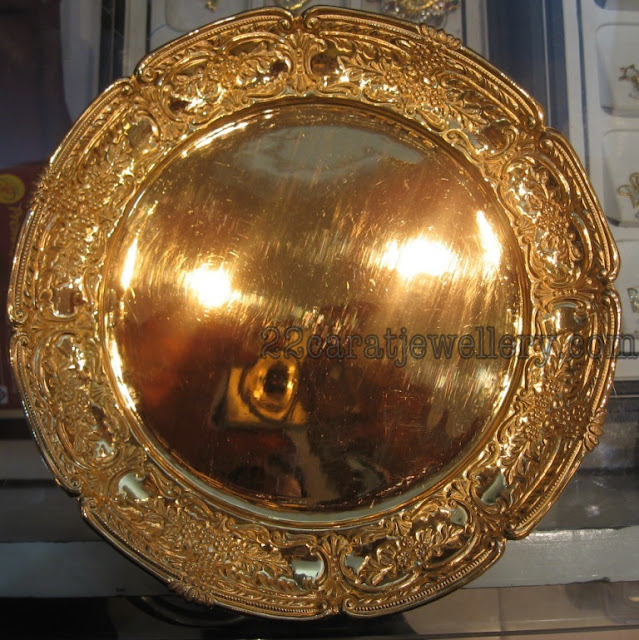 Gold Harathi Plate, Bowls and Kunukuma Barine 2 - Jewellery Designs