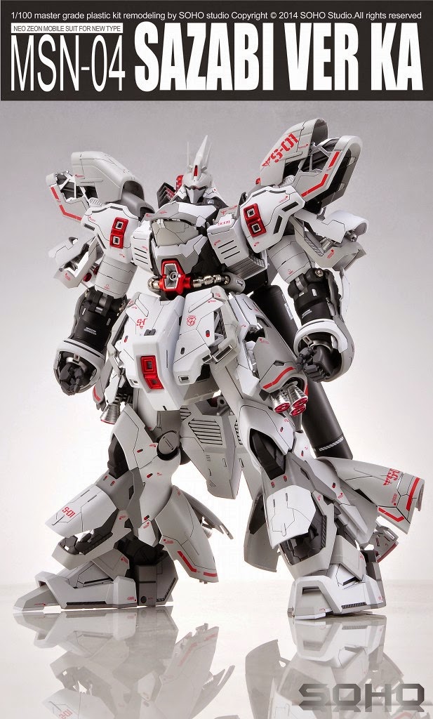 Custom Build: MG 1/100 MSN-04 Sazabi Ver. Ka "White Colors"