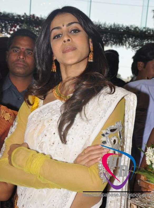Tamil sensation Genelia D'Souza rocking in a white saree in a recent event