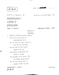 10th class previous English paper PDF download - JKBOSE OLD PAPERS