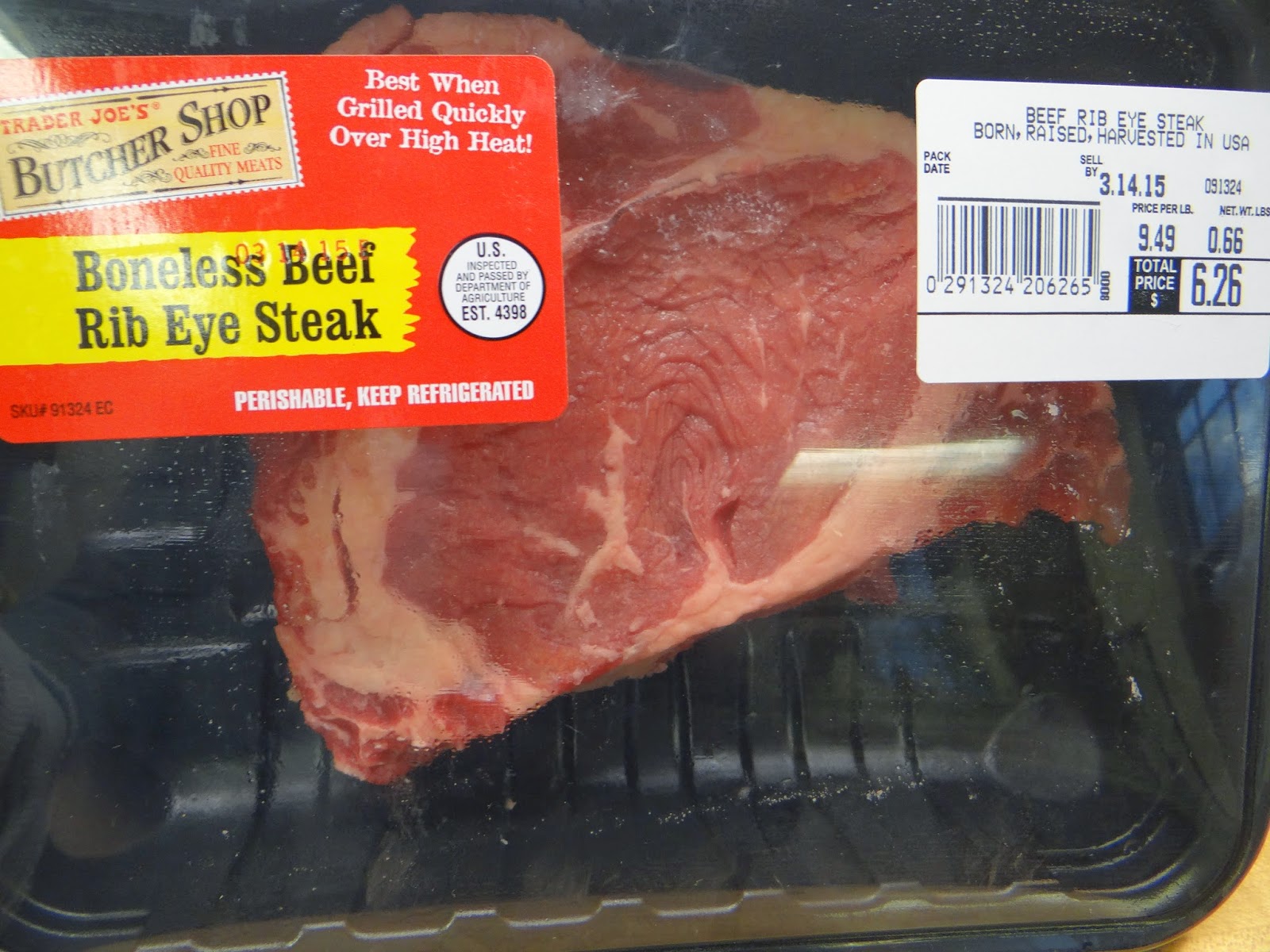 Trader Joe's 365: Day 71 - Boneless Beef Rib Eye Steak
