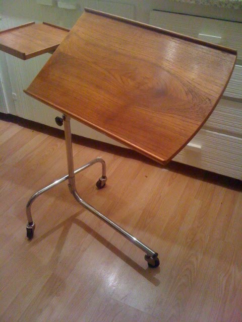 artifact: Vintage Danish Modern Adjustable Writing (Laptop) Table SOLD