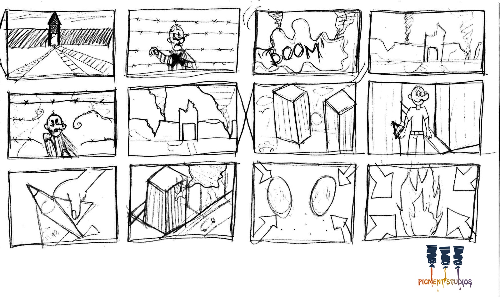 Pigment Studios: Rough Storyboard