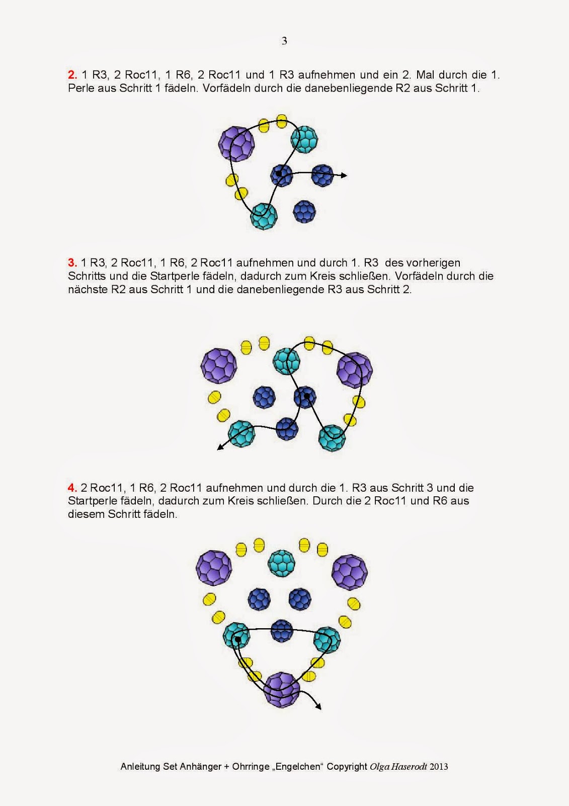 Perlen Harmony Oase: Anleitung Set Anhänger + Ohrringe „Engelchen“