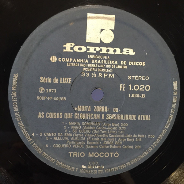 johnkatsmc5: Trio Mocotó "Muita Zorra” 1971 Brazil latin funk soul ...