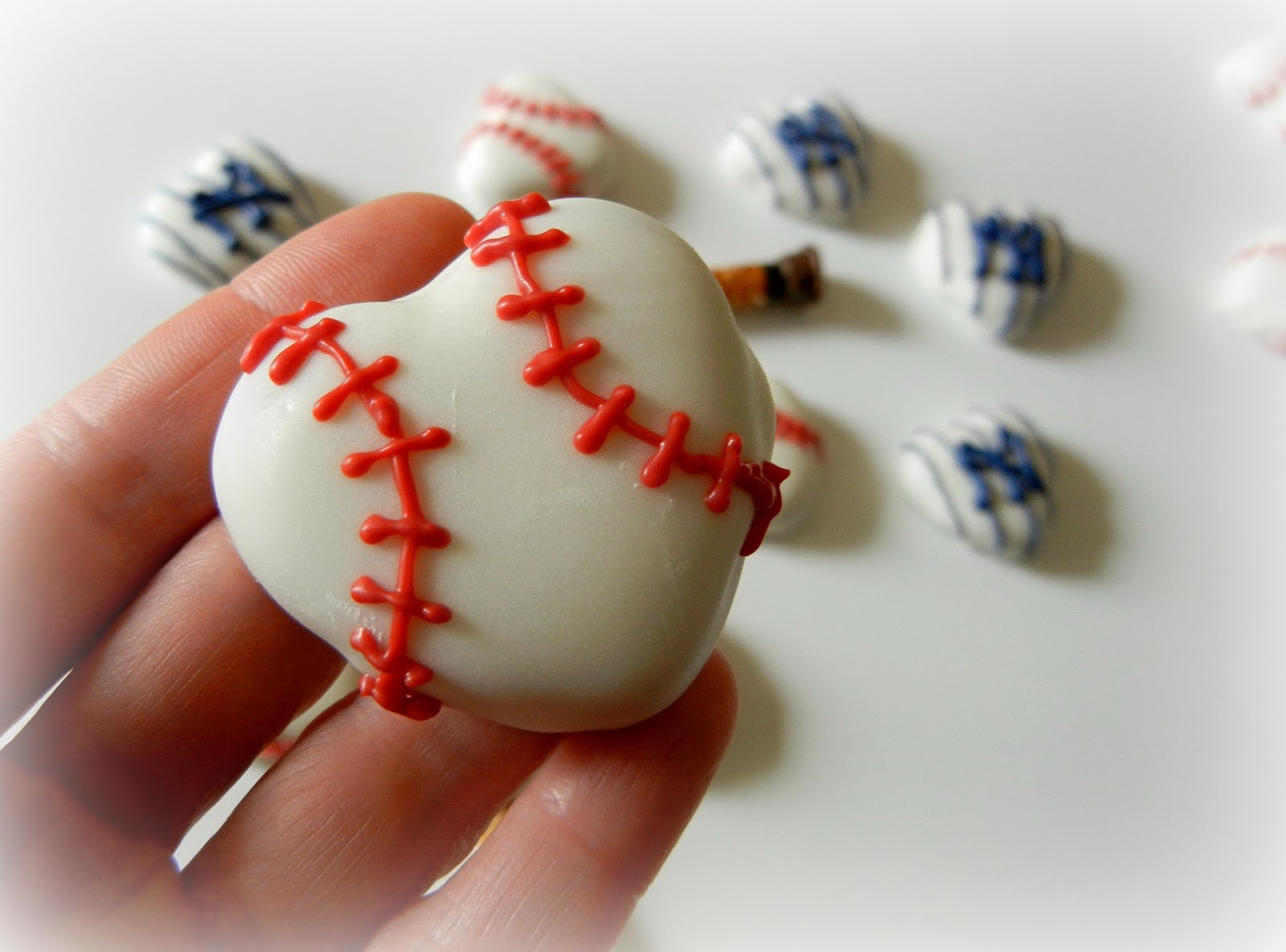 Sugar Swings! Serve Some: Heart Shaped Baseballs & Pretzel Bats