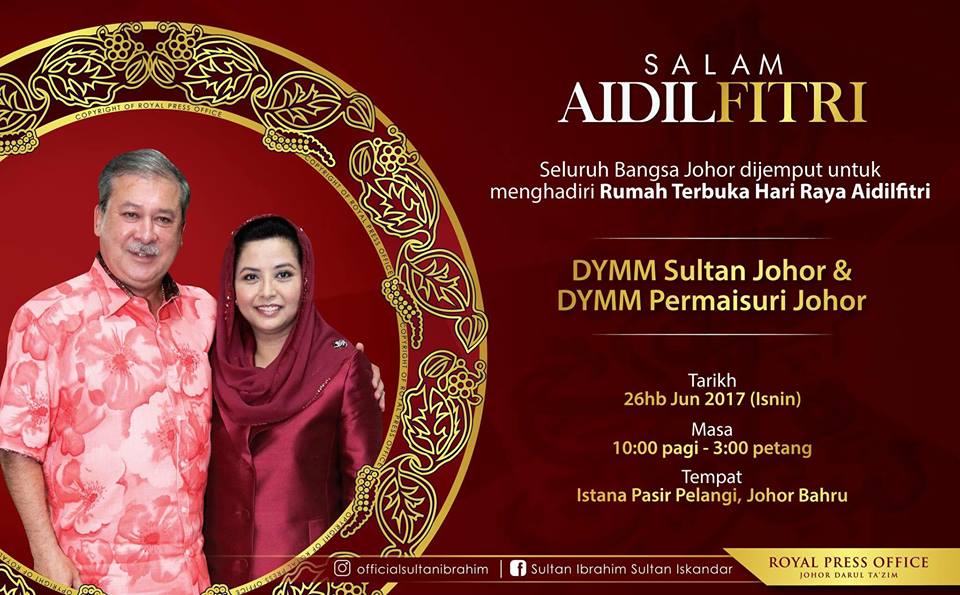 Sultan Johor Rumah Terbuka Hari Raya