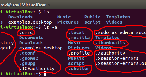 dot files in linux