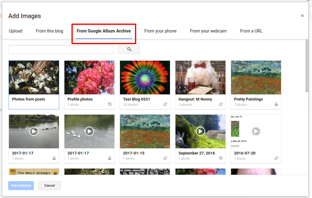 Blogger tip: Insert an image from Google+ or Hangouts into a post