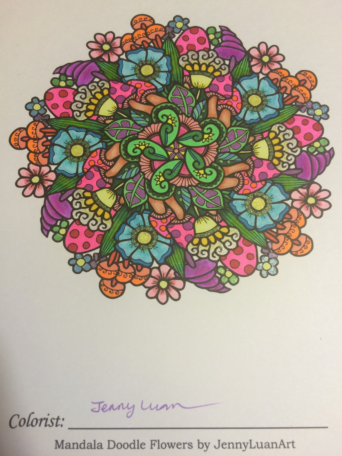 Jenny Luan Art: Mandala Doodle Flower