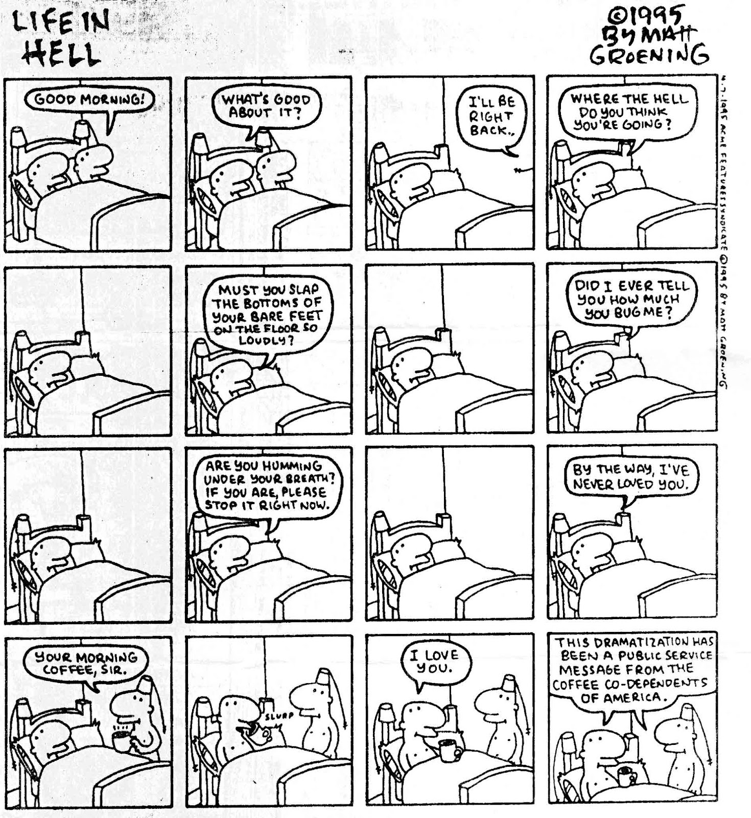 Bongo's Ultimate Life in Hell Archive : Life in Hell 1995 Archive