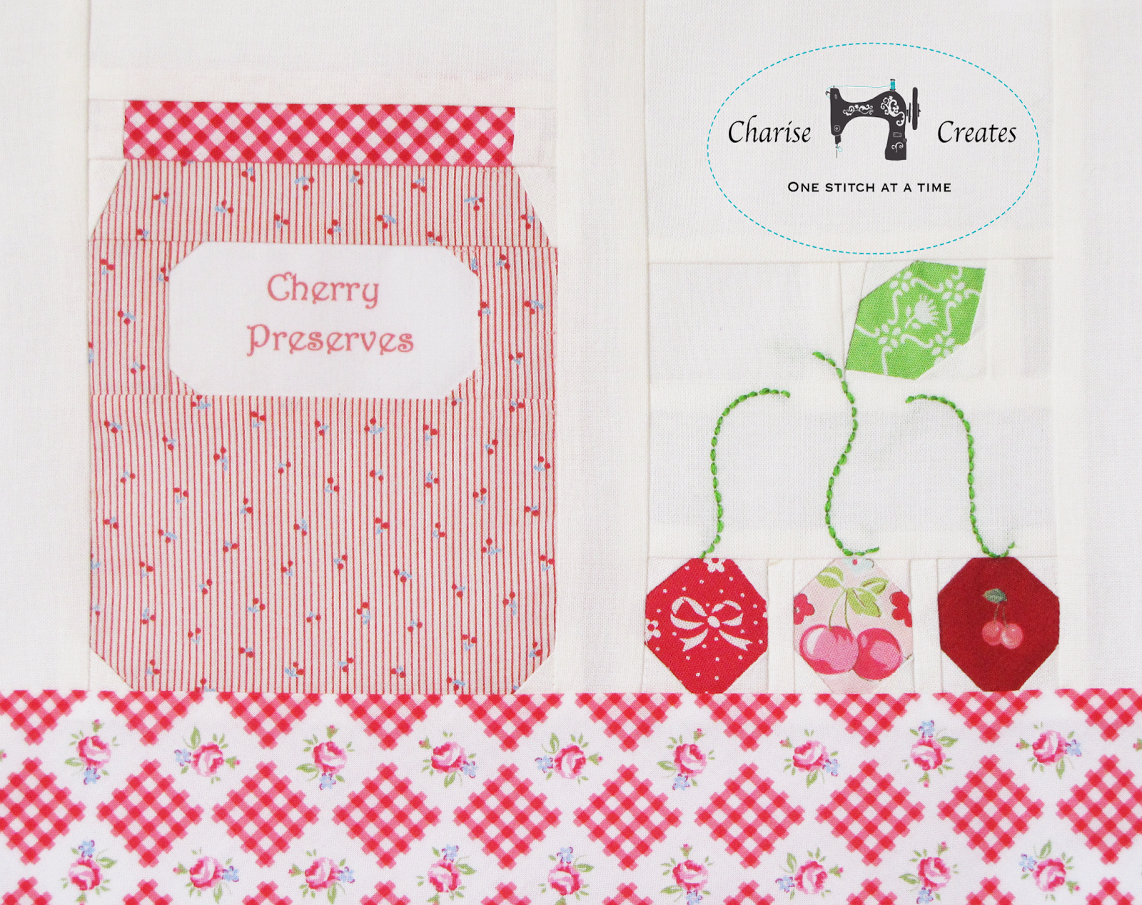 Charise Creates: Jam Jars and Fruit ~ paper piecing pattern