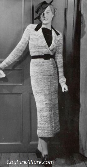 Couture Allure Vintage Fashion: Paris Fashion for Daytime - 1935