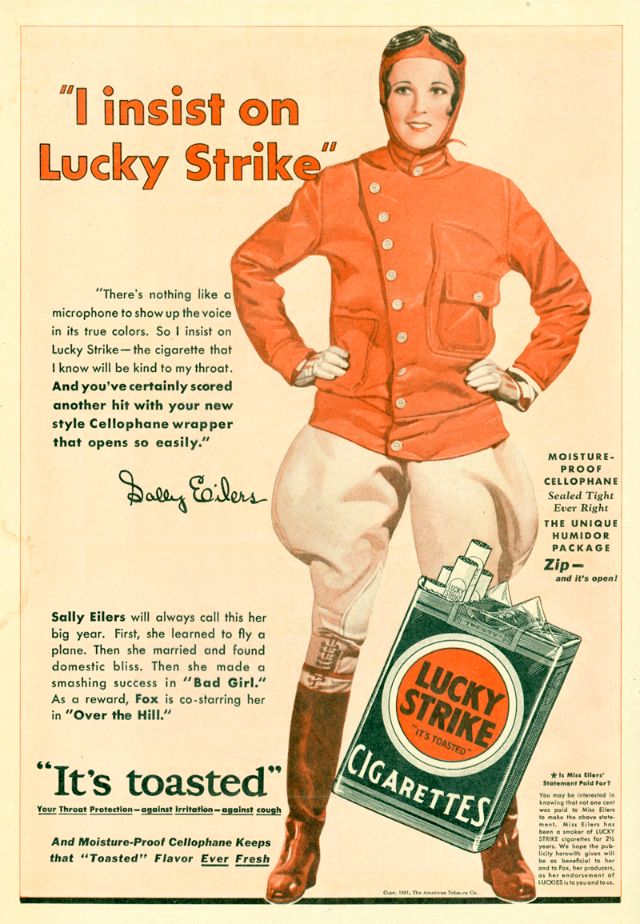 40 Vintage Tobacco Advertisements Featuring Female Movie Stars From the ...