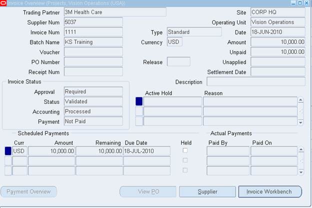 Oracle Applications: PA – Oracle R12 Project Billing Training Manual