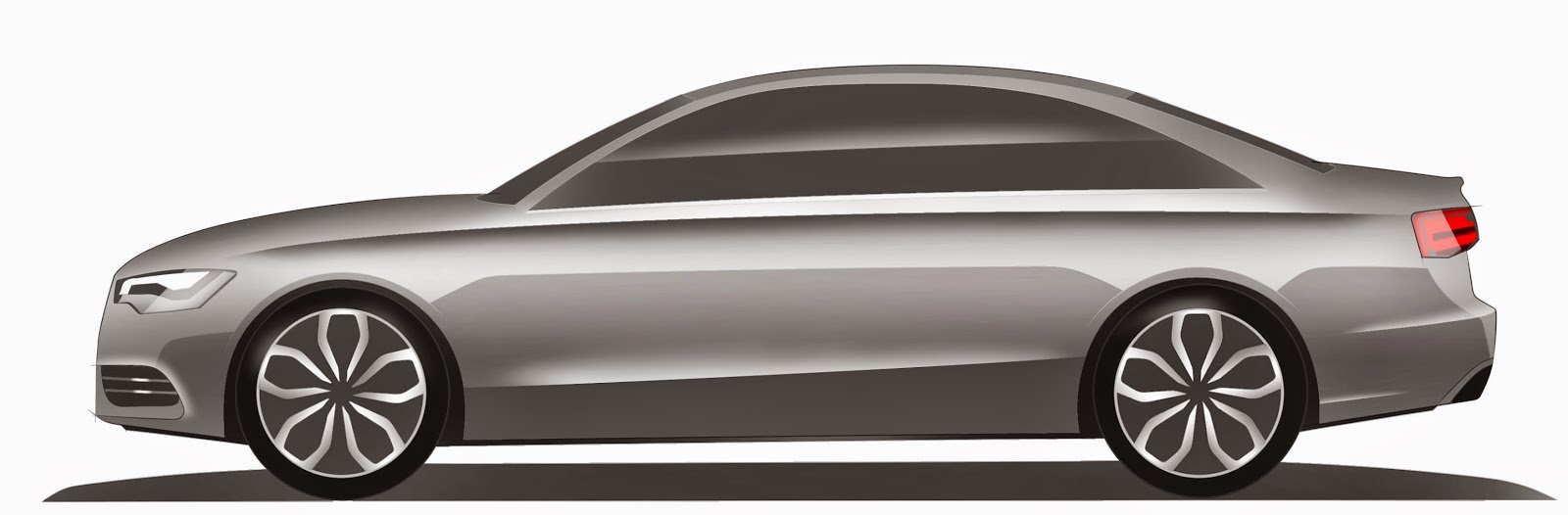 RATANDESIGNZ: AUDI A6 Side View Render Process