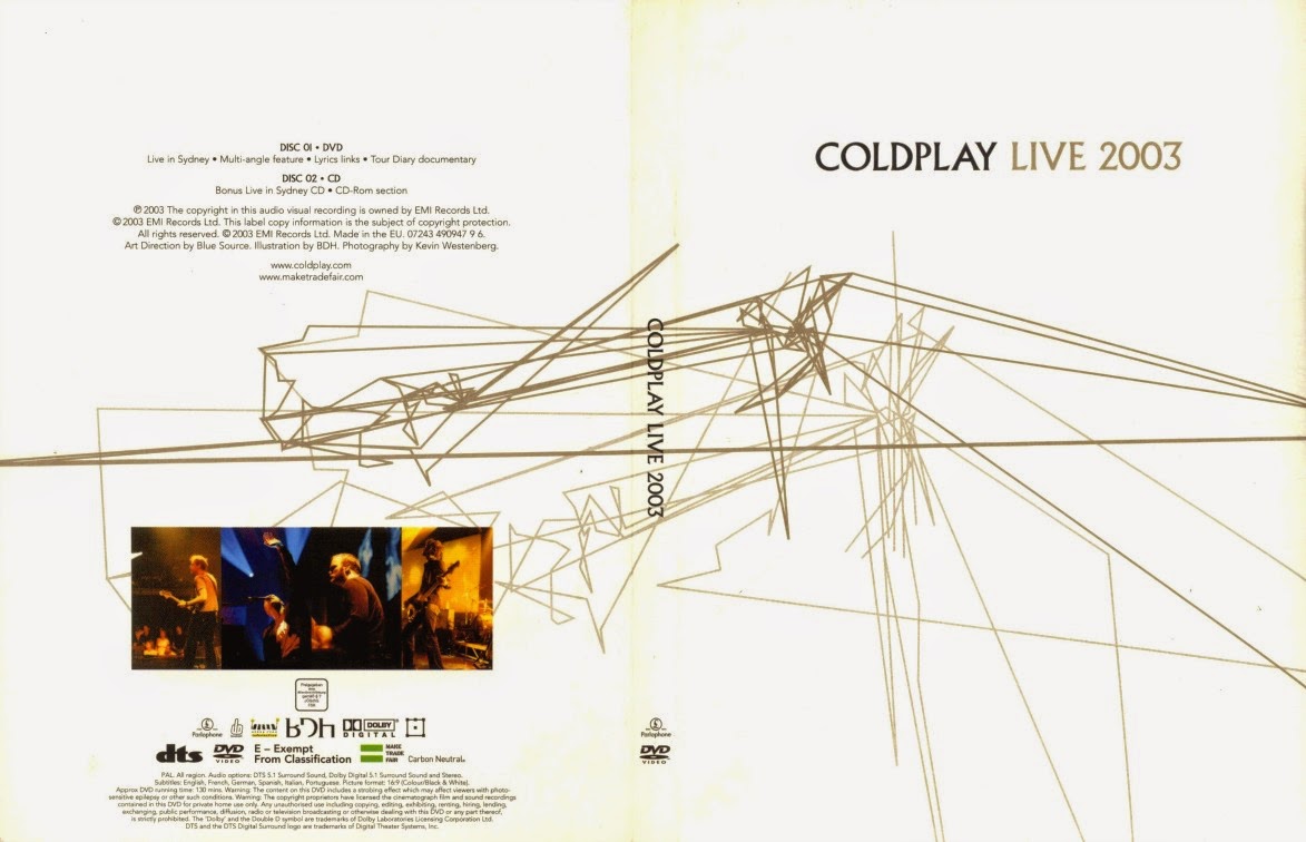 DVD: Coldplay - Live 2003 - Encartes Pop