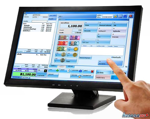 ตัวอย่างหน้าจอ Cashier Take Order Touch Screen