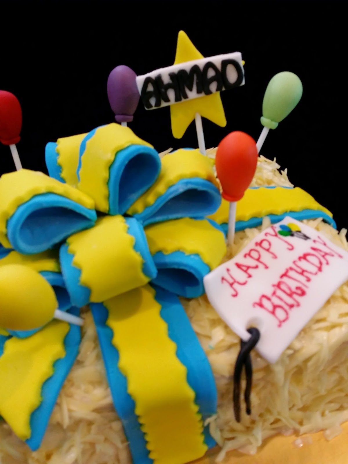 Sweet Creations: Ribbon Snow Cheese cake for Muaz & Ahmad