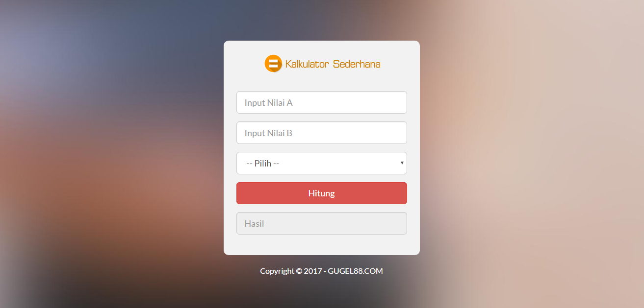 Cara Membuat Kalkulator Sederhana Dengan Php Dan Css Bootstrap Gugel88com