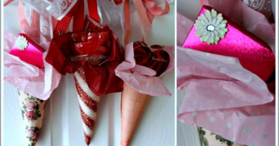 21 Rosemary Lane: St. Valentine's Day Gift Cone with Tutorial