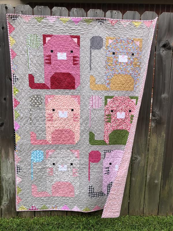 a maiden hair fern: Blogger's Quilt Festival - kitten around quilt