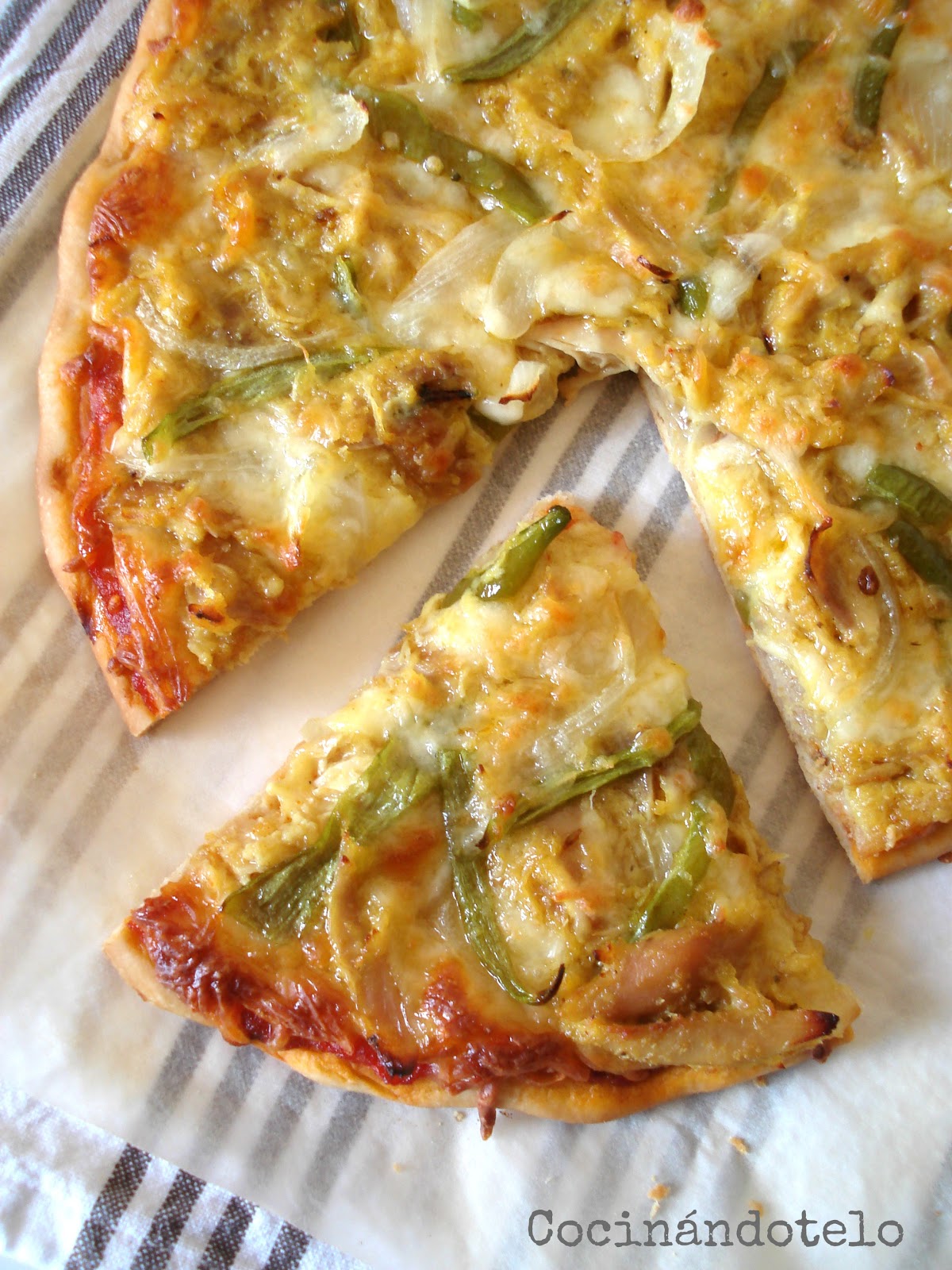 Cocinándotelo: PIZZA DE POLLO AL CURRY