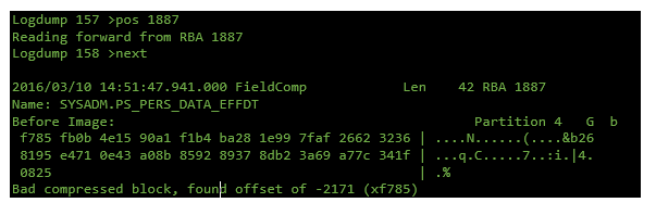 DataDarling: Use LOGDUMP to work past a bad record