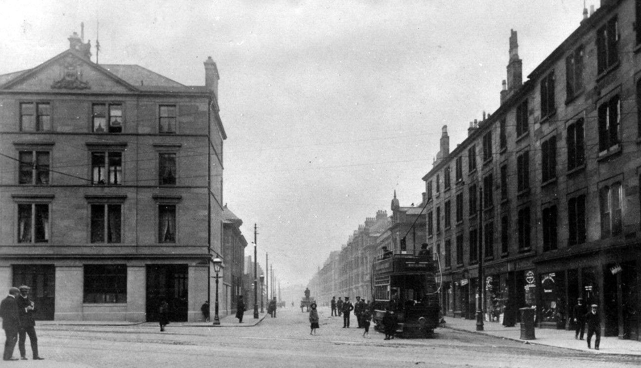 Tour Scotland: Old Photograph Keppochhill Road Springburn Glasgow Scotland