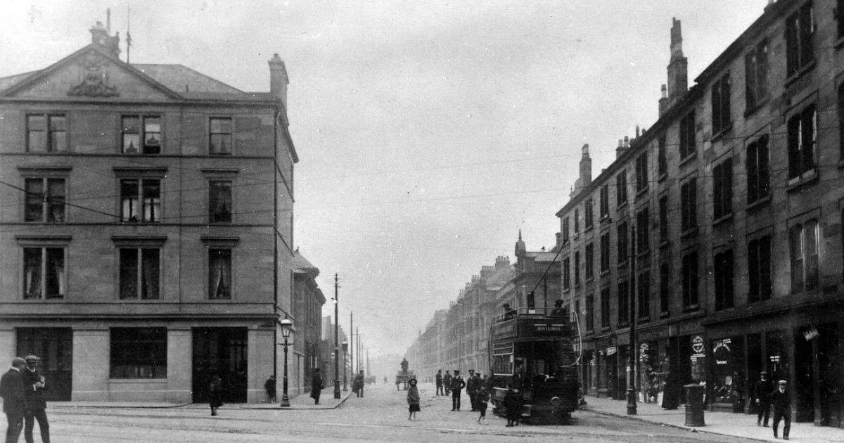 Tour Scotland: Old Photograph Keppochhill Road Springburn Glasgow Scotland