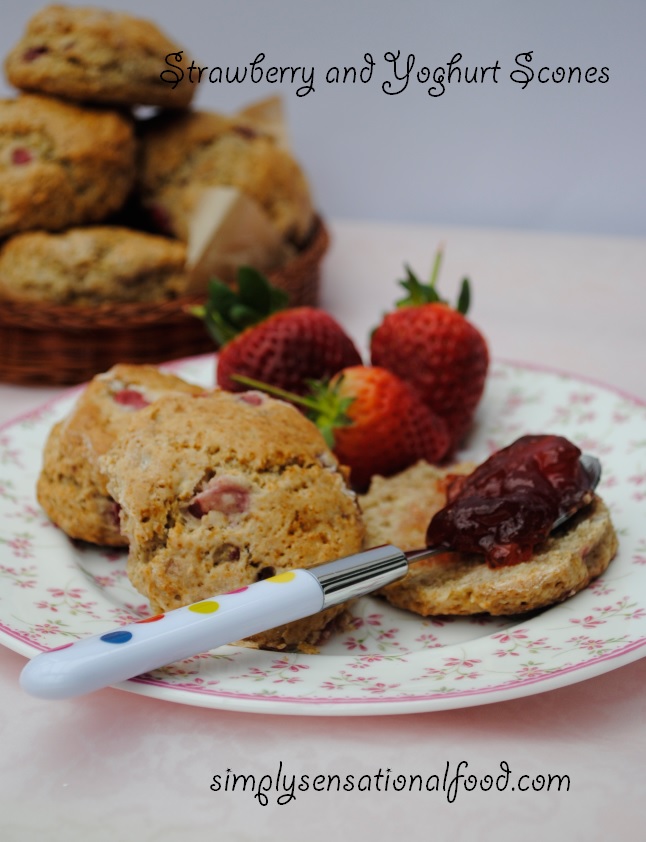 Strawberry and yoghurt scones~ Secret recipe club 24th March 2014 ...