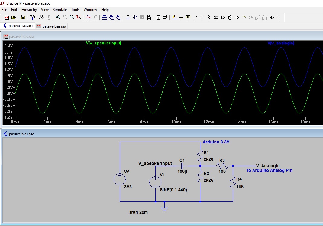 Jeff Ps Projects Arduino Signal Experiment 1 Sine Wave Input To Arduino Using Laptop Speaker