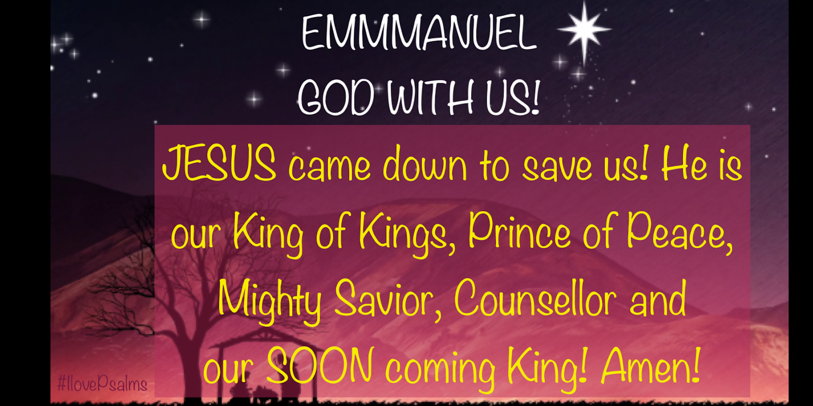Emmanuel - God with us!