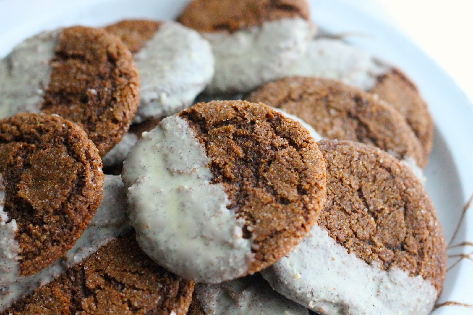 Where Your Treasure Is: Ginger Crinkles Dipped in White Chocolate