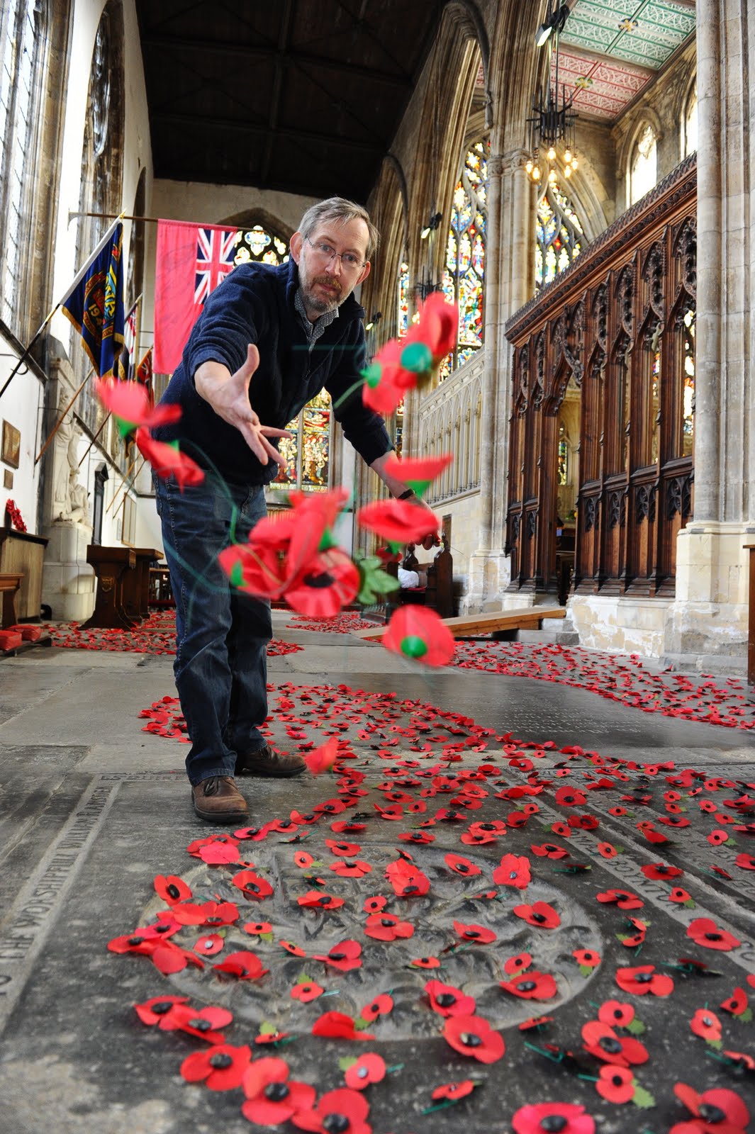 Poppy Installation at Holy Trinity, Hull.: Photograph by Jerome Ellerby ...