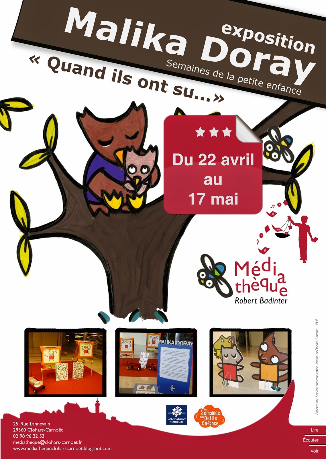 Exposition "Quand ils ont su ..." Malika Doray du 22 avril au 17 mai ...