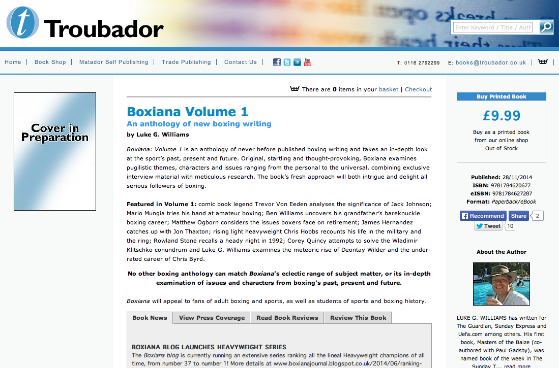 BOXIANA: Boxiana Vol. 1 preview: Introduction