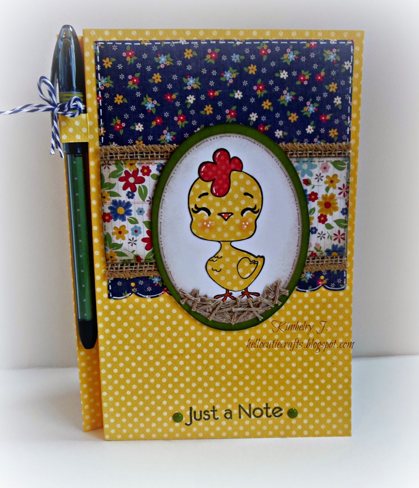 Kimberly's Crafty Spot: Peachy Keen Chick Notepad