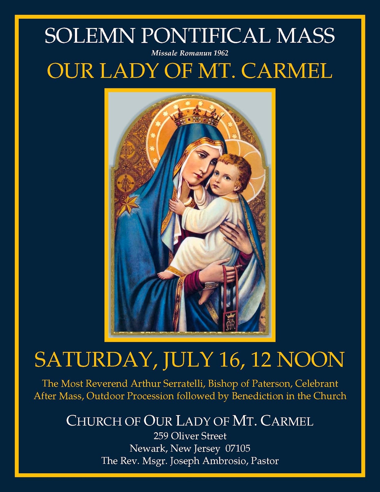 New Liturgical Movement: EF Pontifical and Two Processions on the Feast ...