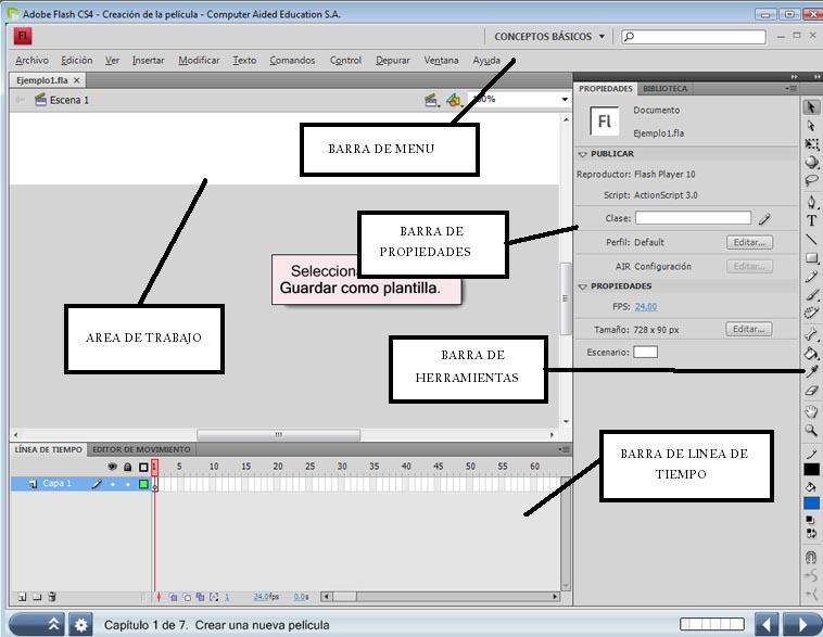 tutorial educativo de flash