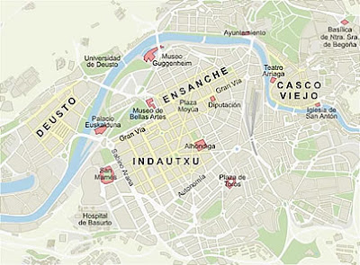 España desde las orillas del Duero: Plano urbano de Bilbao